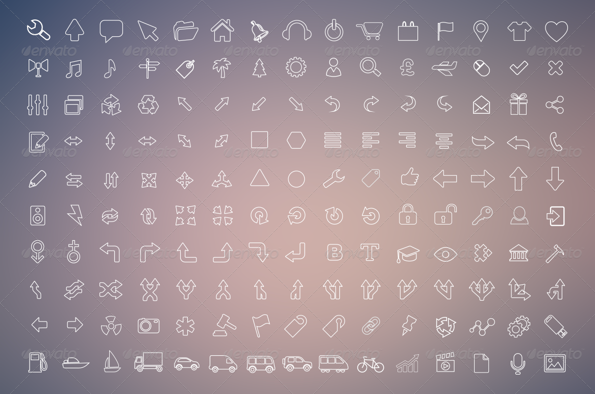 270 Vector Outline Icons, Icons | GraphicRiver
