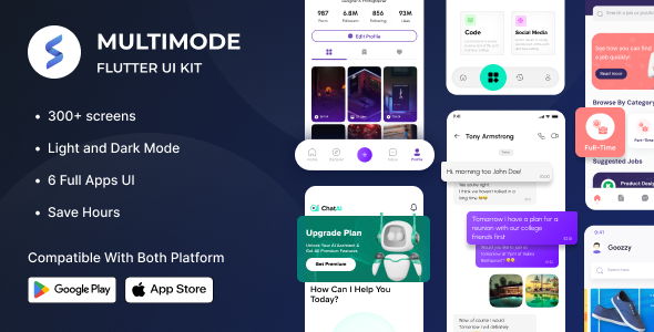 MultiMode Flutter - Flutter UI Kit (Light + Dark Mode) by Shreyanshi_Infotech