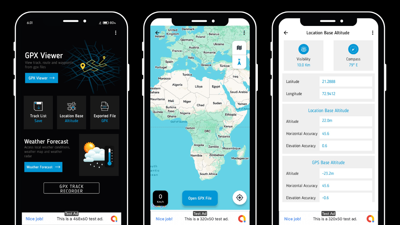 GPX Viewer GPS Maps Location with AdMob Ads Android by MJAppsStudio