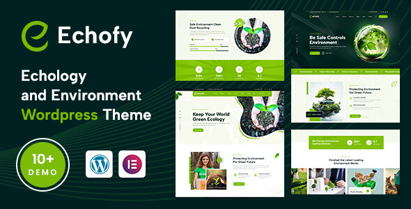 Echofy - Environment, Ecology & Solar Renewable Energy WordPress Theme ...