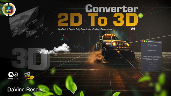 Convert 2D to 3D Image | One Click DaVinci Resolve, DaVinci Resolve ...
