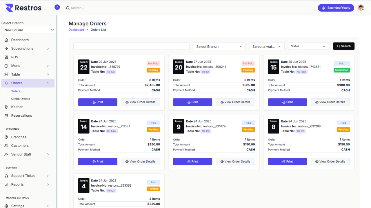 Restros – Restaurant & Reservation Management SaaS with POS, QR & Multi ...