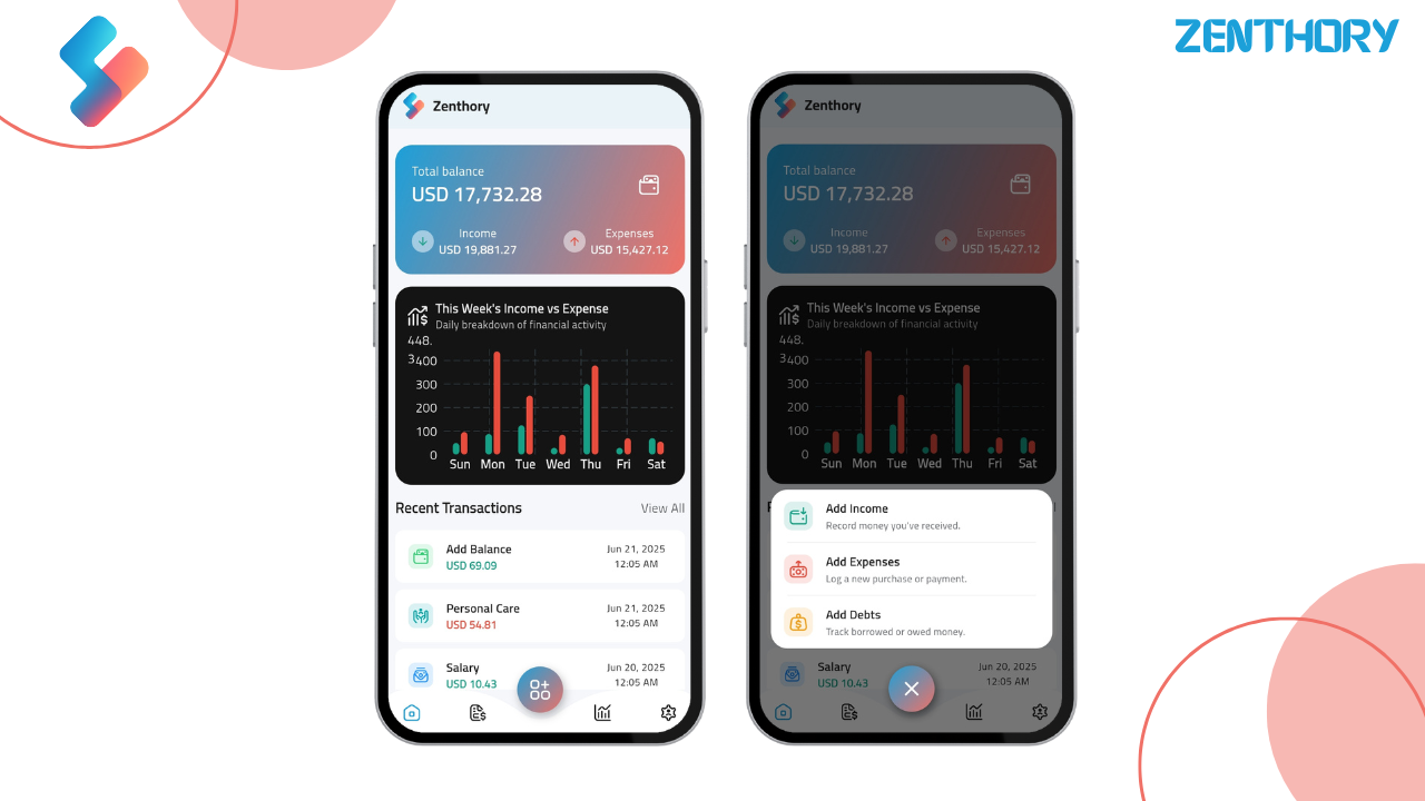 Zenthory – Personal Finance Tracker, Budget & Expense Manager Flutter ...
