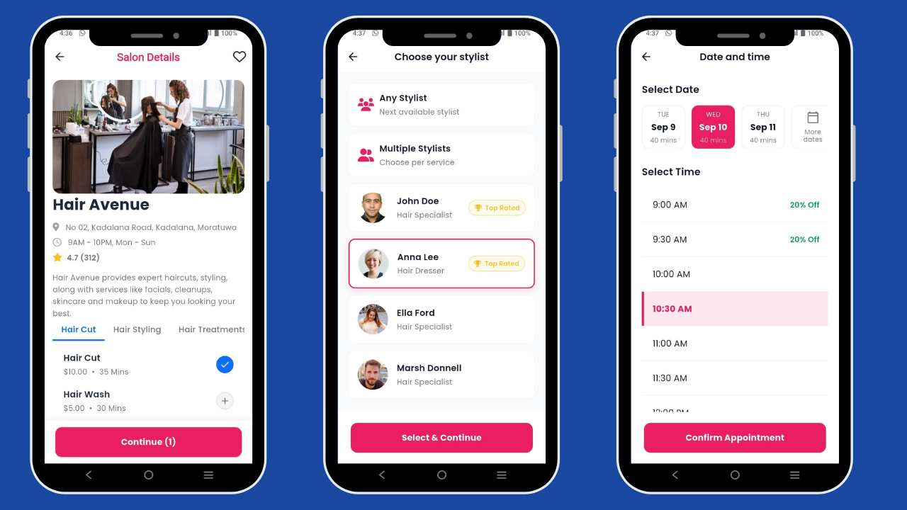 AI-Powered Beauty Salon Booking App Template Flutter | Hair Salon App | Saloon App by CodentraTech