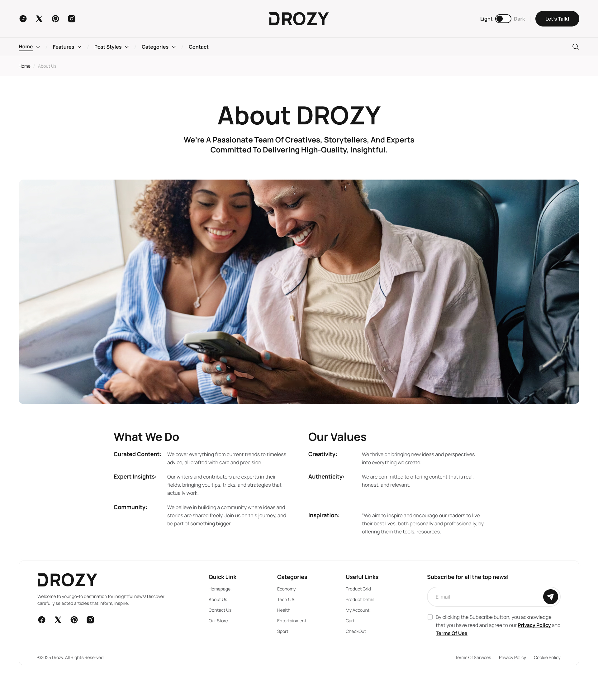 Drozy - Modern Blog & Magazine Figma Template by surisoft | ThemeForest