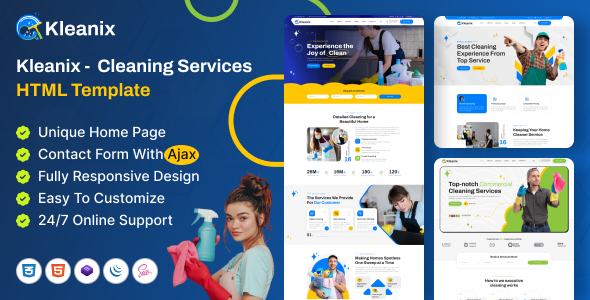 Kleanix - Cleaning Service HTML Template by themeholy | ThemeForest
