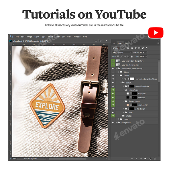 Embroidered Patches Mockups, Graphics | GraphicRiver