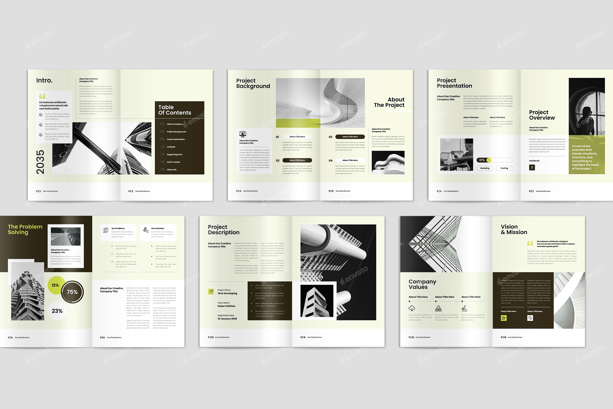 Case Study Brochure Template, Print Templates | GraphicRiver