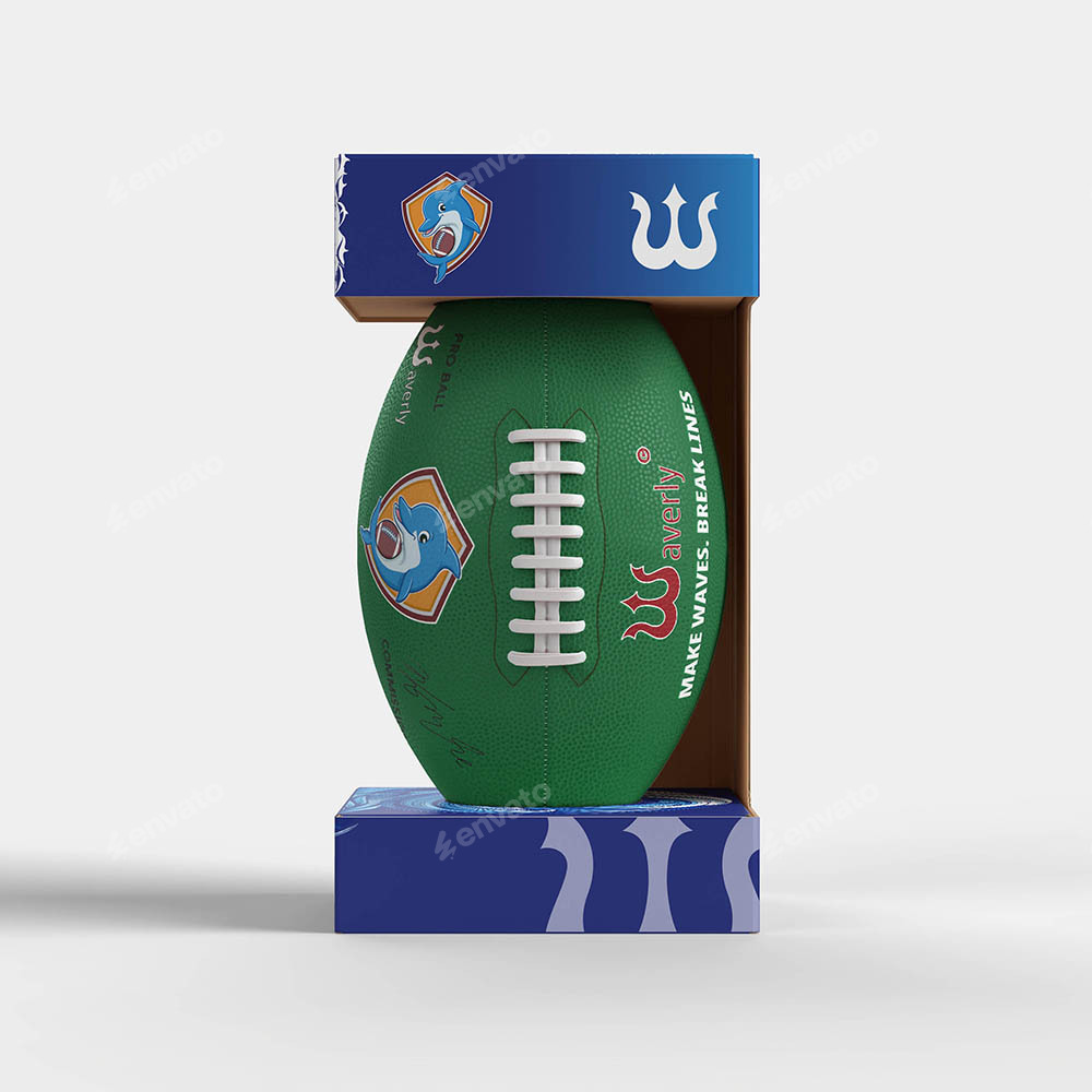 Football Packaging Box Mock-Up, Graphics | GraphicRiver