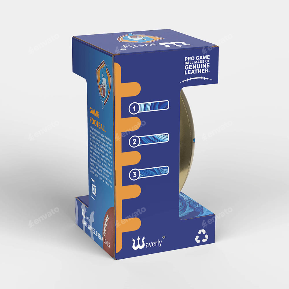 Football Packaging Box Mock-Up, Graphics | GraphicRiver
