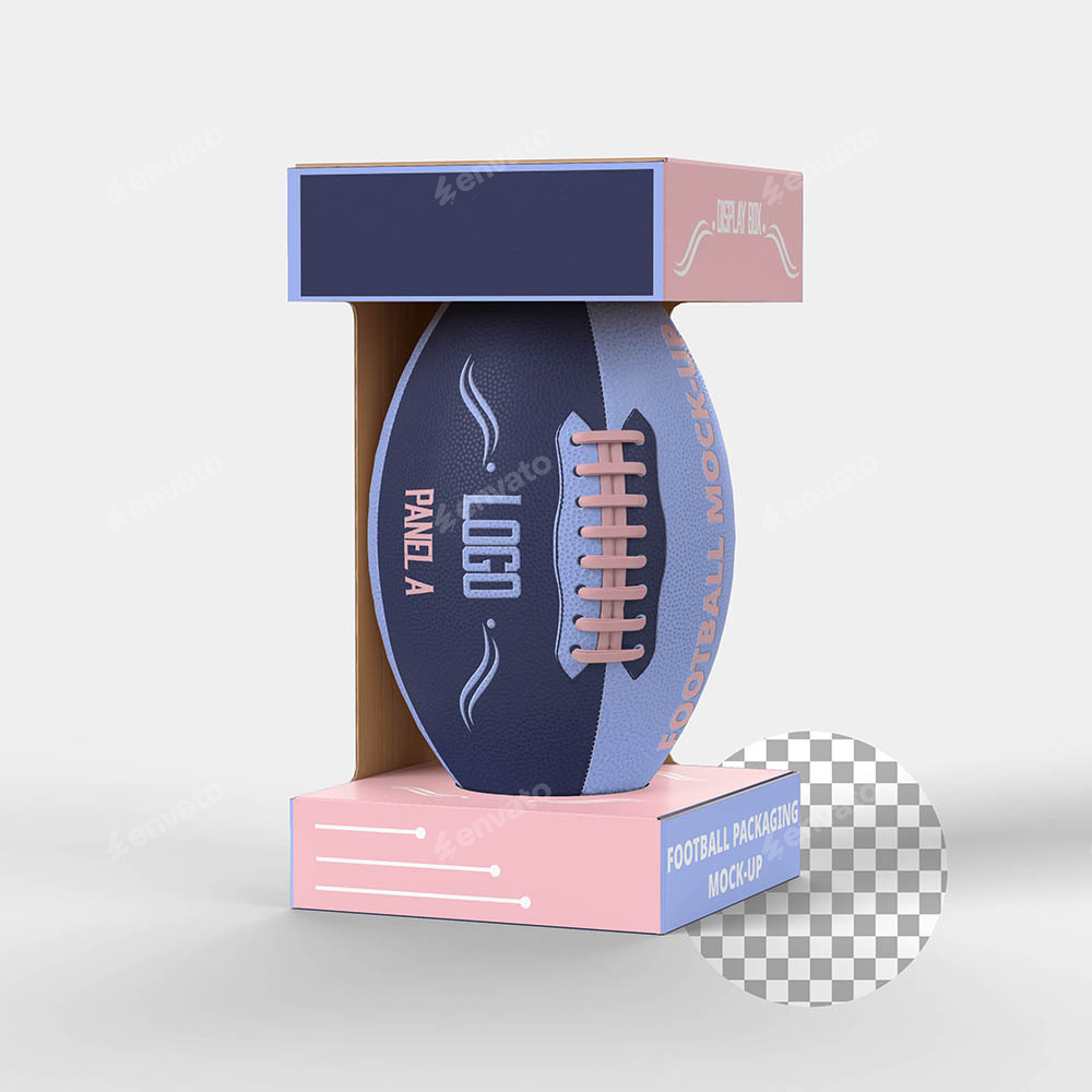 Football Packaging Box Mock-Up, Graphics | GraphicRiver