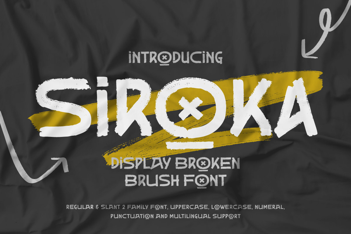 Siroka - Broken Font, Fonts | GraphicRiver