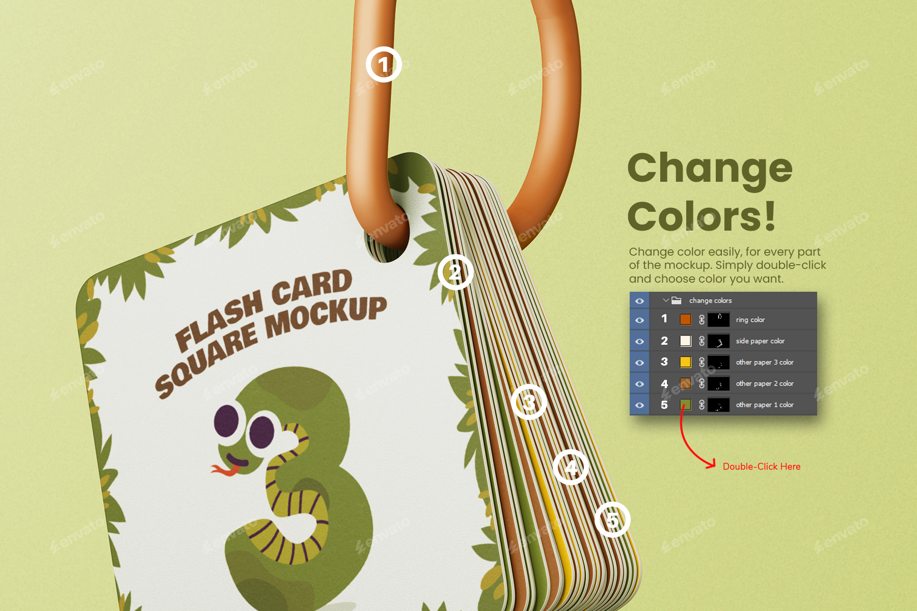 Square Flash Card PSD Mockup Set, Graphics | GraphicRiver