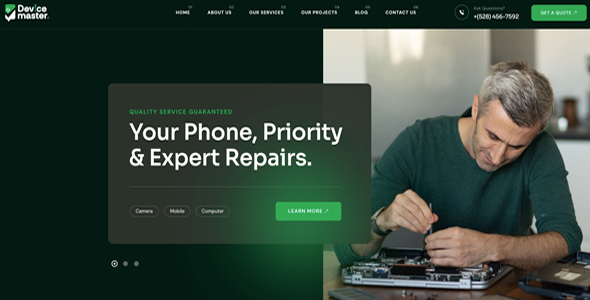 Devicemaster - Mobile & Computer Repair Services WordPress Theme by zozothemes