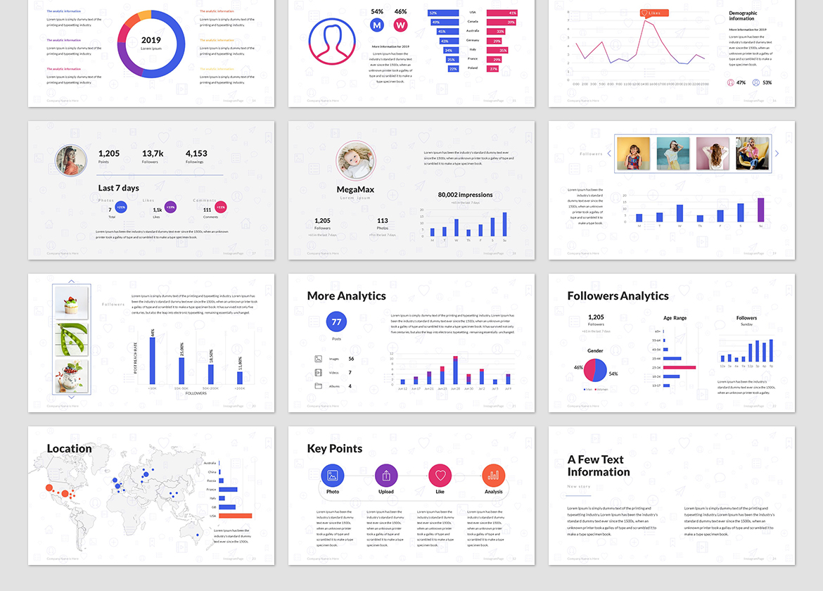 BUNDLE Social PowerPoint Presentation Template, Presentation Templates