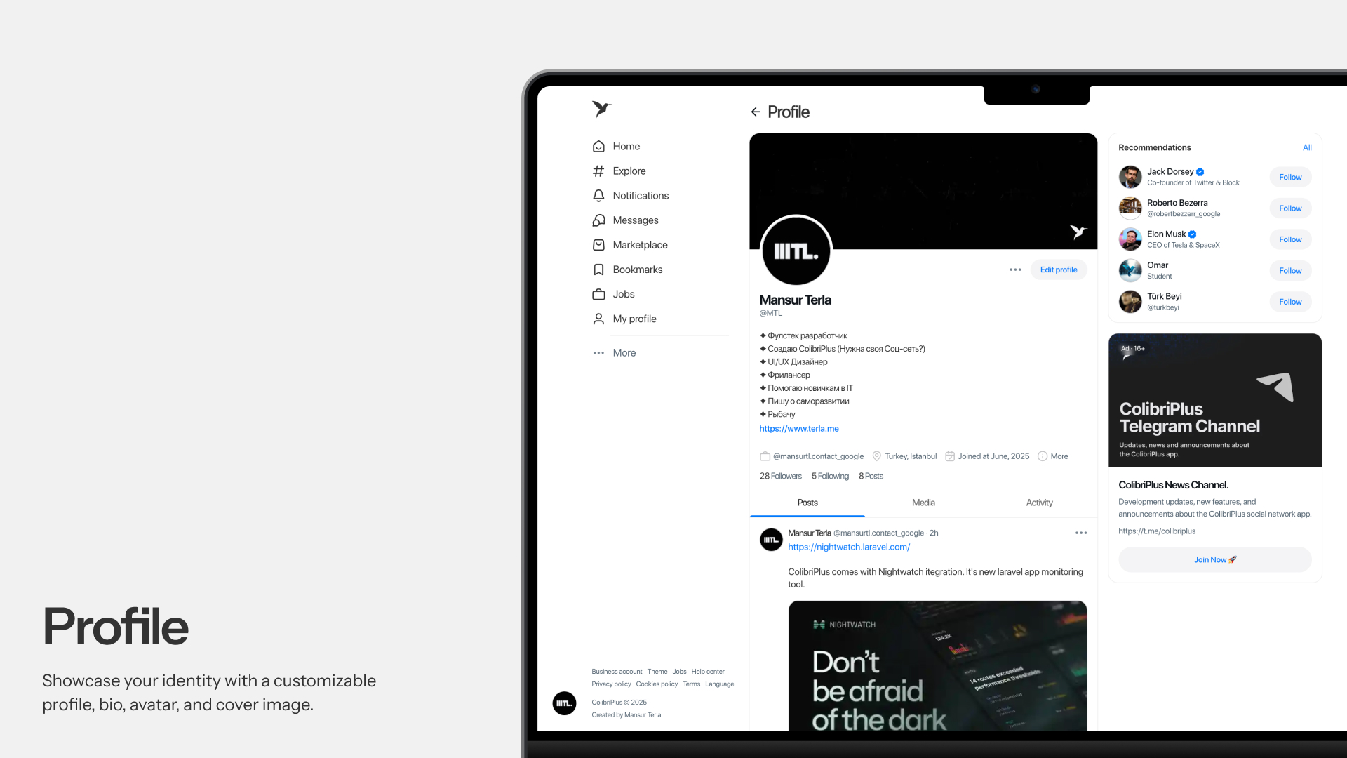 ColibriPlus - The Social Network Web Application by MTerla | CodeCanyon