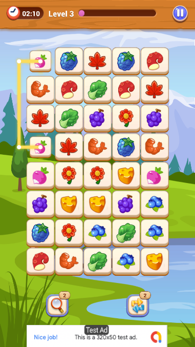Nature Tile Connect - Matching Game Android Studio Project with AdMob Ads - Codeintra