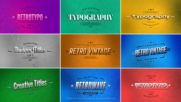 Retro Vintage Titles vol.01, After Effects Project Files | VideoHive