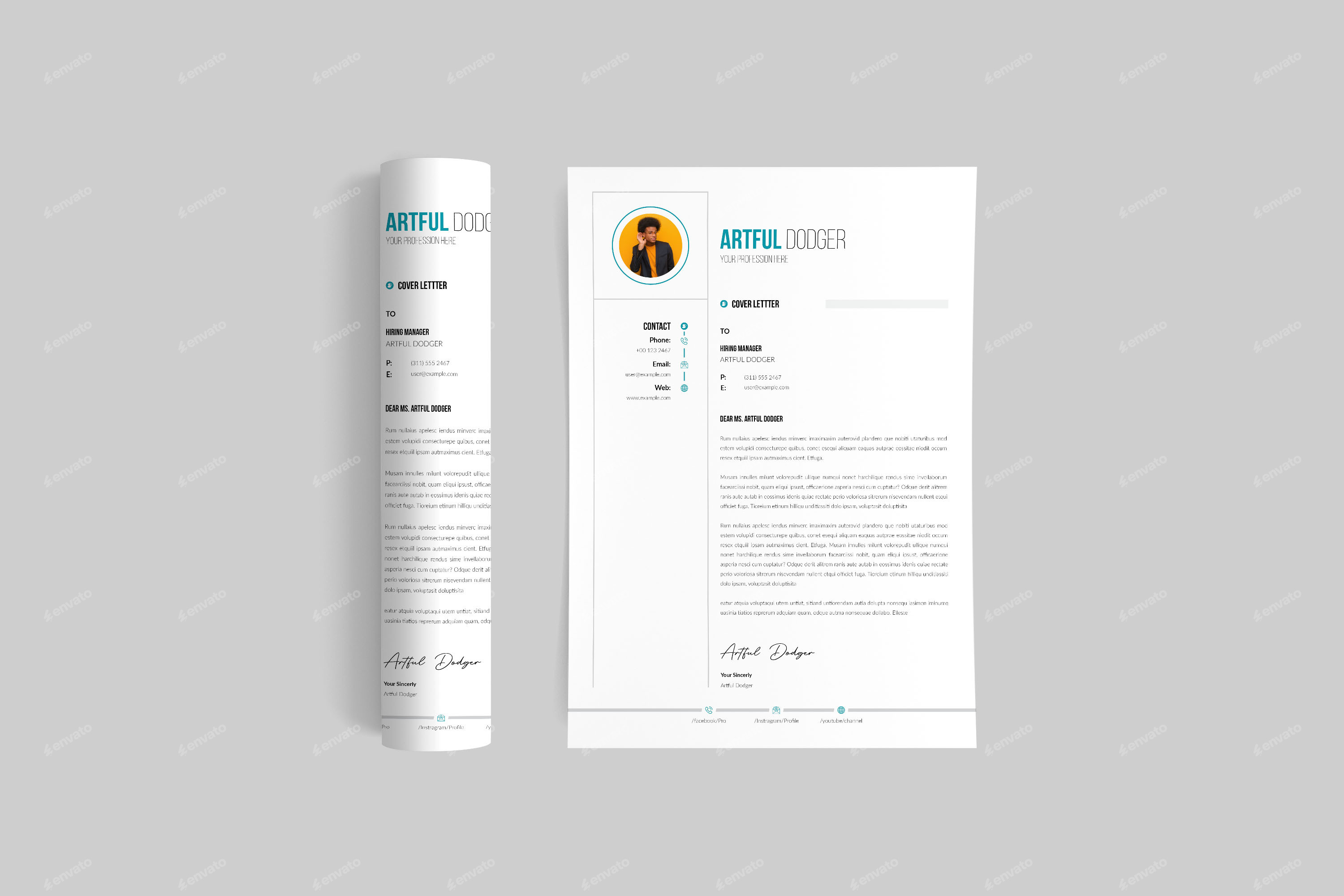 Modern Executive Resume Template, Print Templates | GraphicRiver