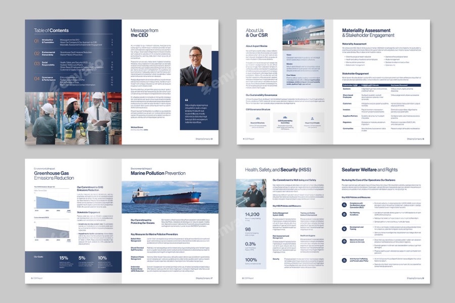 Corporate Report Template, Print Templates | GraphicRiver