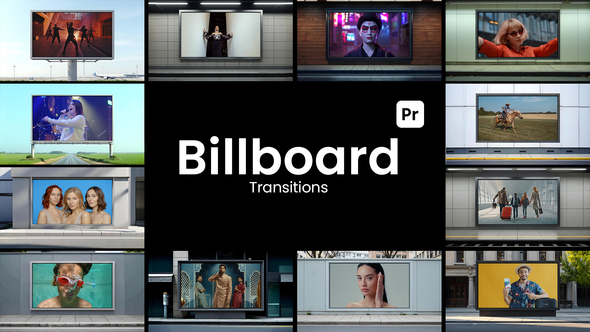Billboard Transitions for Premiere Pro, Premiere Pro Templates | VideoHive