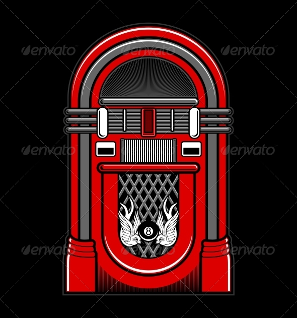 Classic Jukebox Vector, Vectors | GraphicRiver
