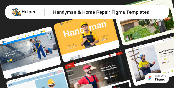 Helper - Handyman, Plumber Maintenance & Repair Services Website Figma Template by BuddhaThemes