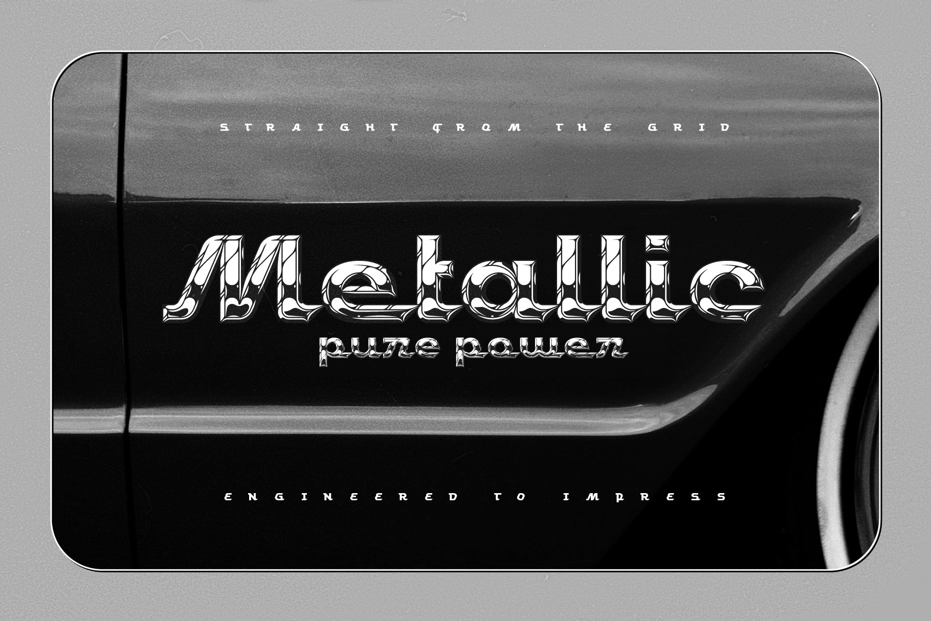 DrivEdge - Shiny Chrome Font, Fonts | GraphicRiver