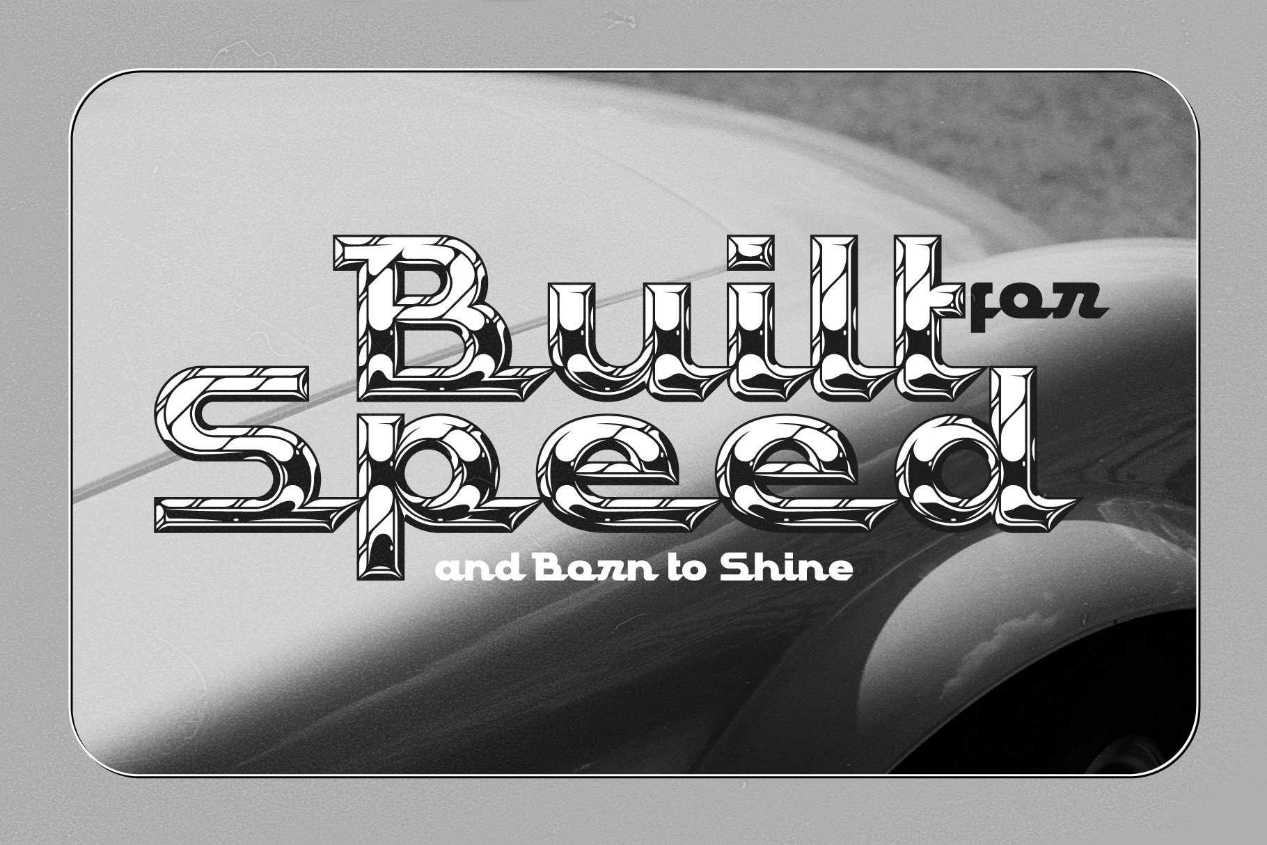 DrivEdge - Shiny Chrome Font, Fonts | GraphicRiver