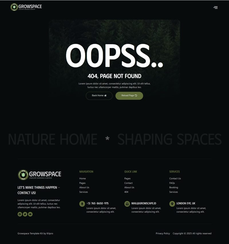 Growscape - Landscape Gardening Elementor Template Kit by Kitpro | ThemeForest