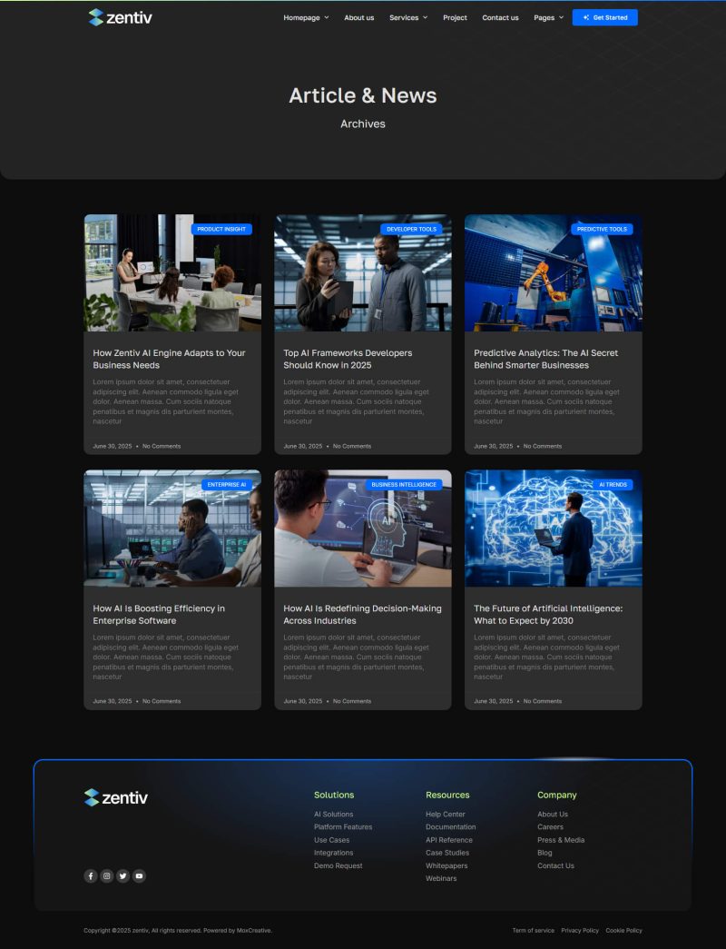 Zentiv - AI Services & Digital Company Elementor Kit by moxcreative