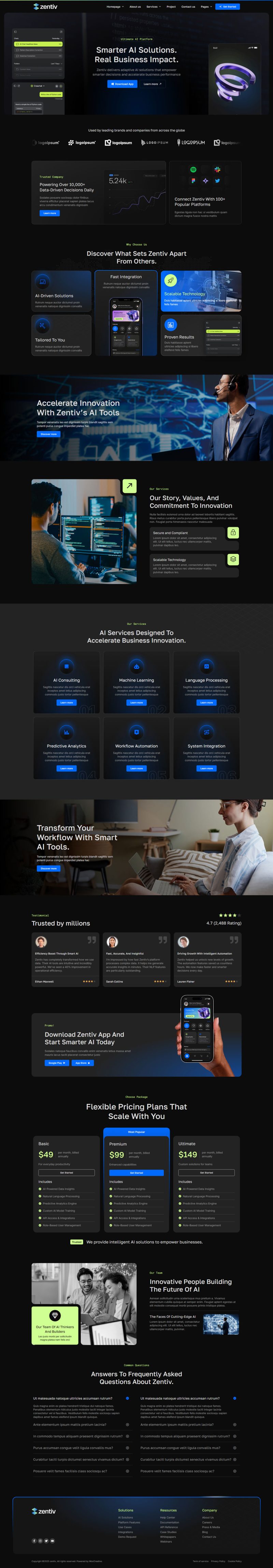 Zentiv - AI Services & Digital Company Elementor Kit by moxcreative