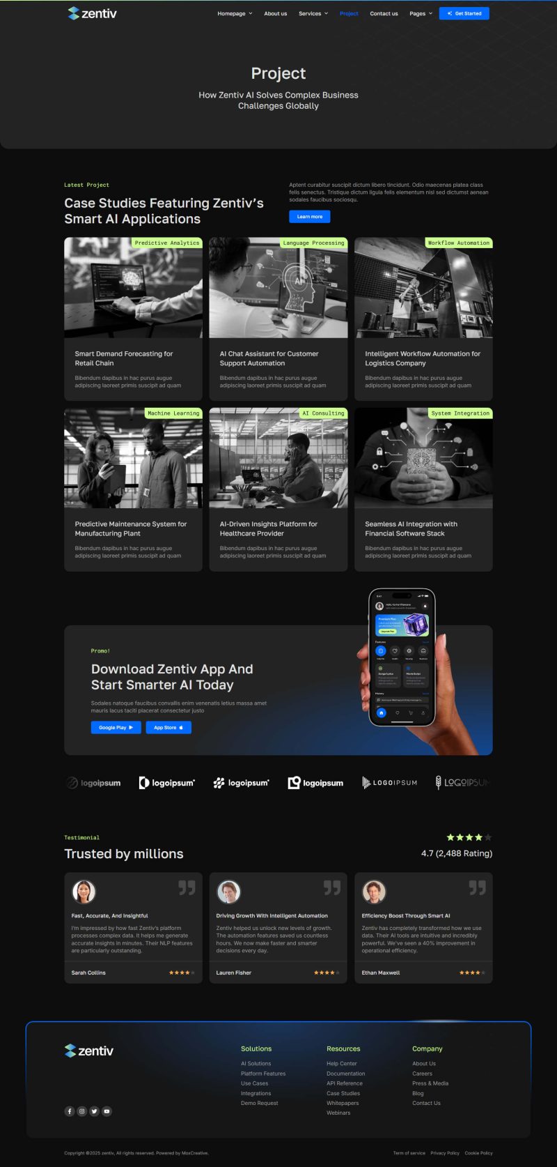 Zentiv - AI Services & Digital Company Elementor Kit by moxcreative
