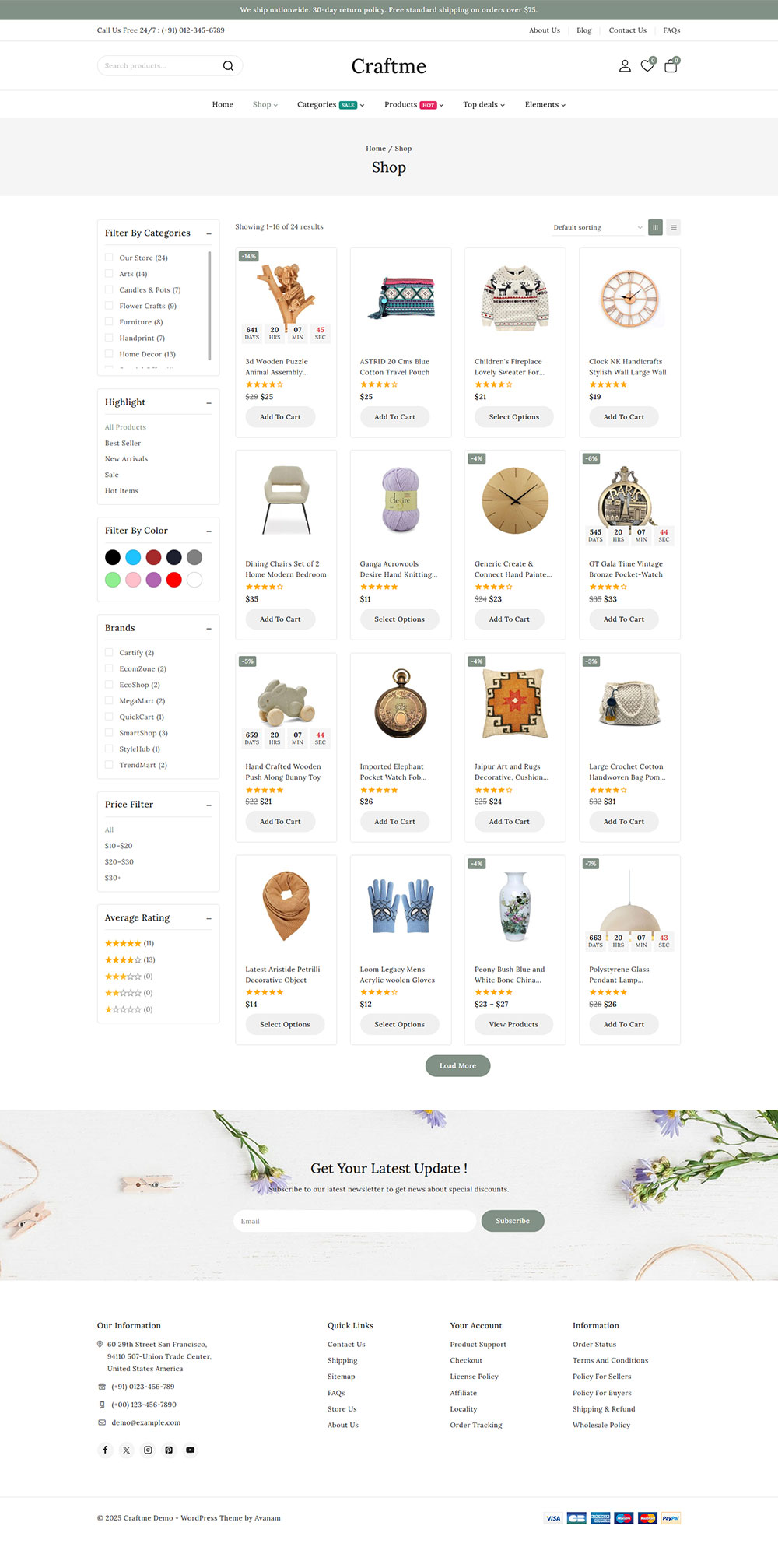 Craftme - Art Crafts & Home Decor WordPress WooCommerce Theme by codezeel