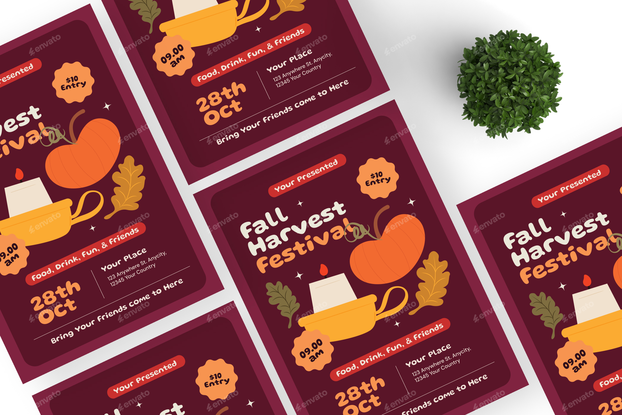 Fall Harvest Festival - Poster Set, Print Templates | GraphicRiver