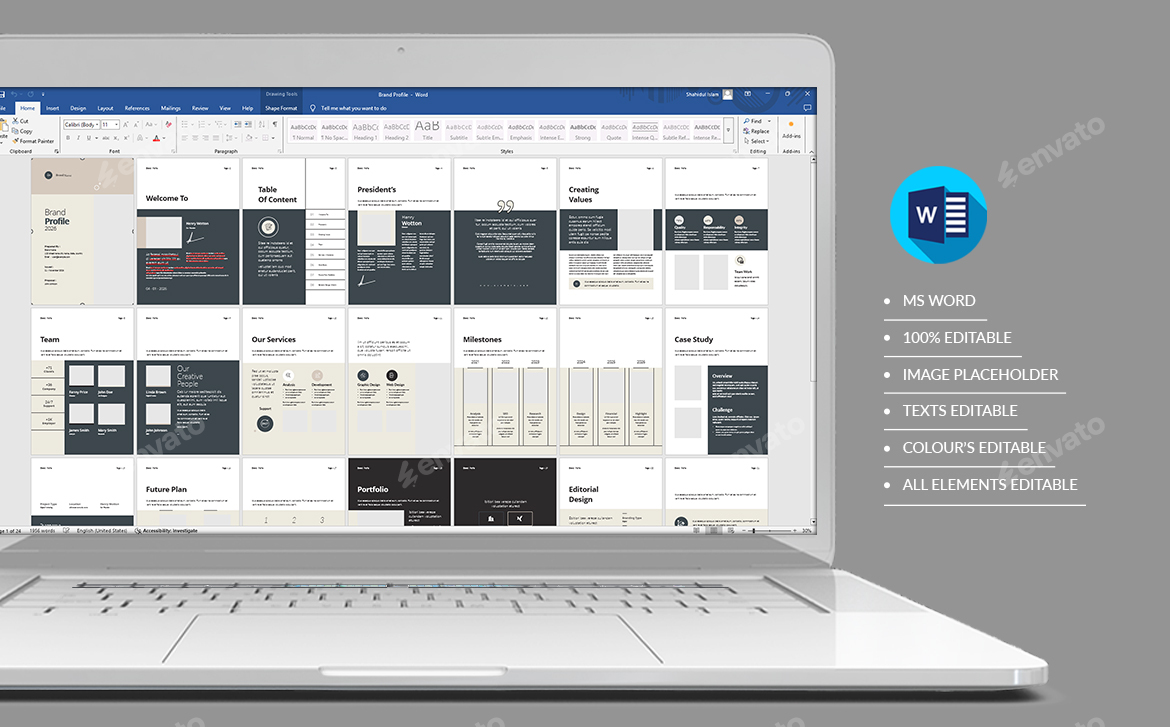 Brand Profile Template, Print Templates | GraphicRiver
