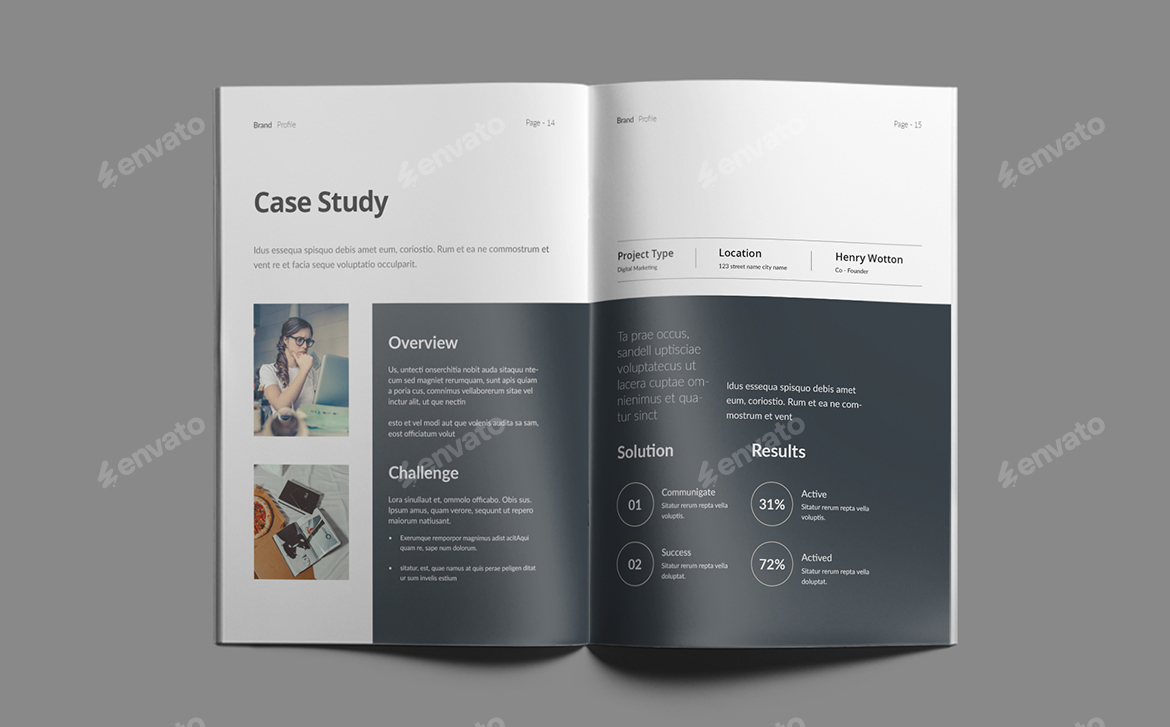 Brand Profile Template, Print Templates | GraphicRiver