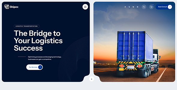 Shipex - Transport and Logistics WordPress Theme by Creatives_Planet