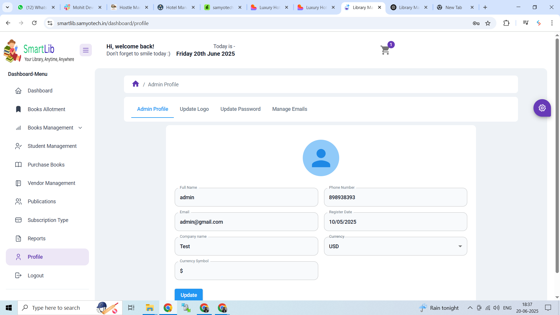 Smart Library | Library Management System | Books Management System ...