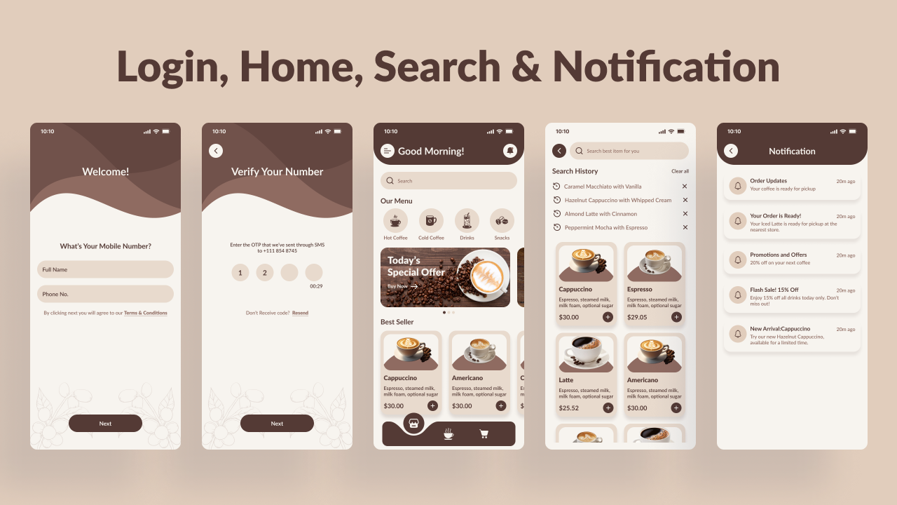 CoffeeBuzz - React Native Template (Expo) | eCommerce App for Coffee ...