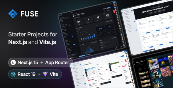 Fuse React - NextJS & Vite Admin Dashboard Template by withinpixels