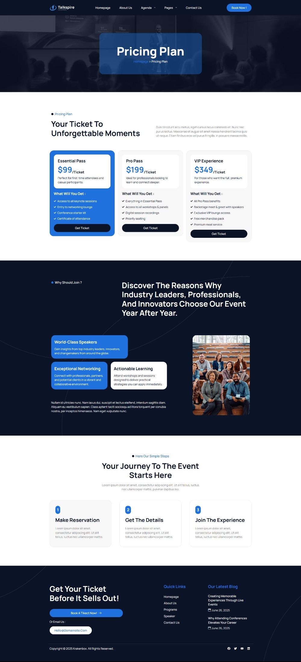 Talkspire - Event & Conference Elementor Template Kit by Krakenbox