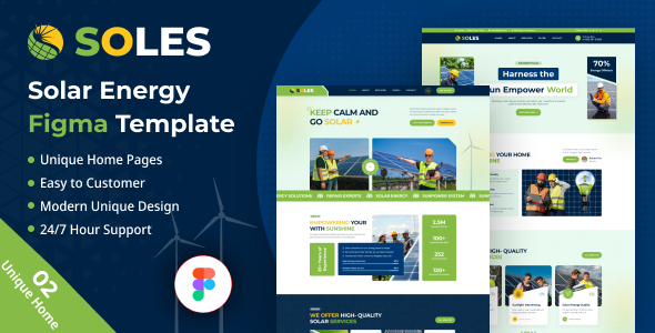 Soles - Solar Panel Installation & Maintenance Figma Template by ...