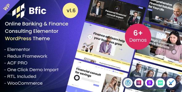 Bfic - Online Banking & Finance Consulting Elementor WordPress Theme by ...