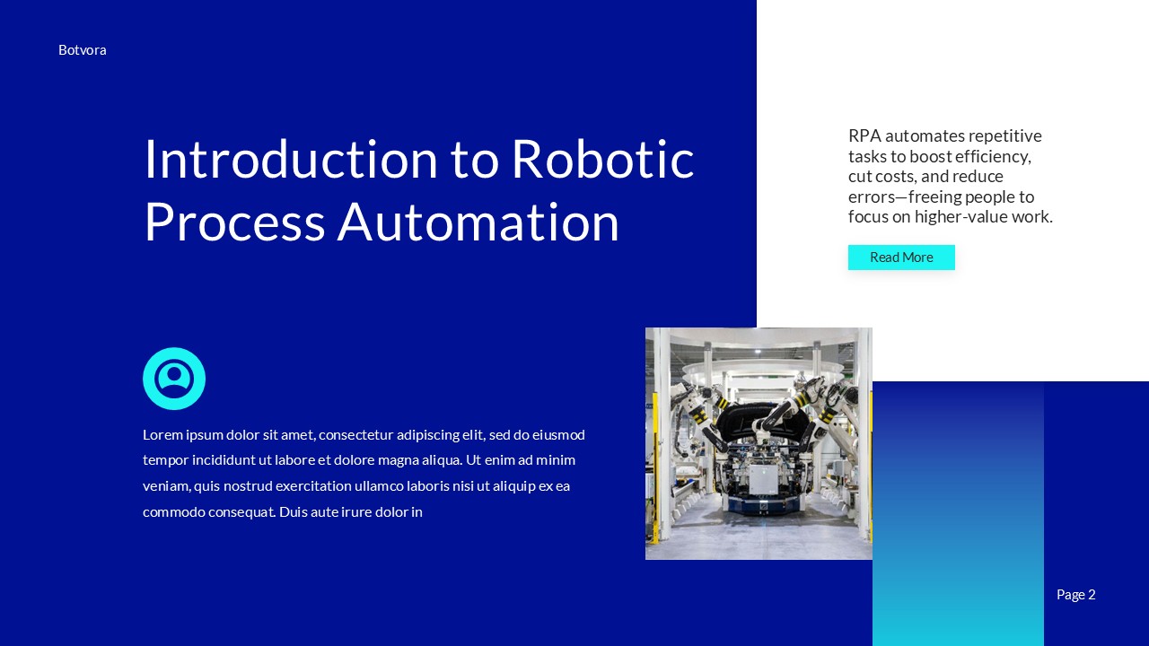 Robotic Process Automation PowerPoint Template, Presentation Templates