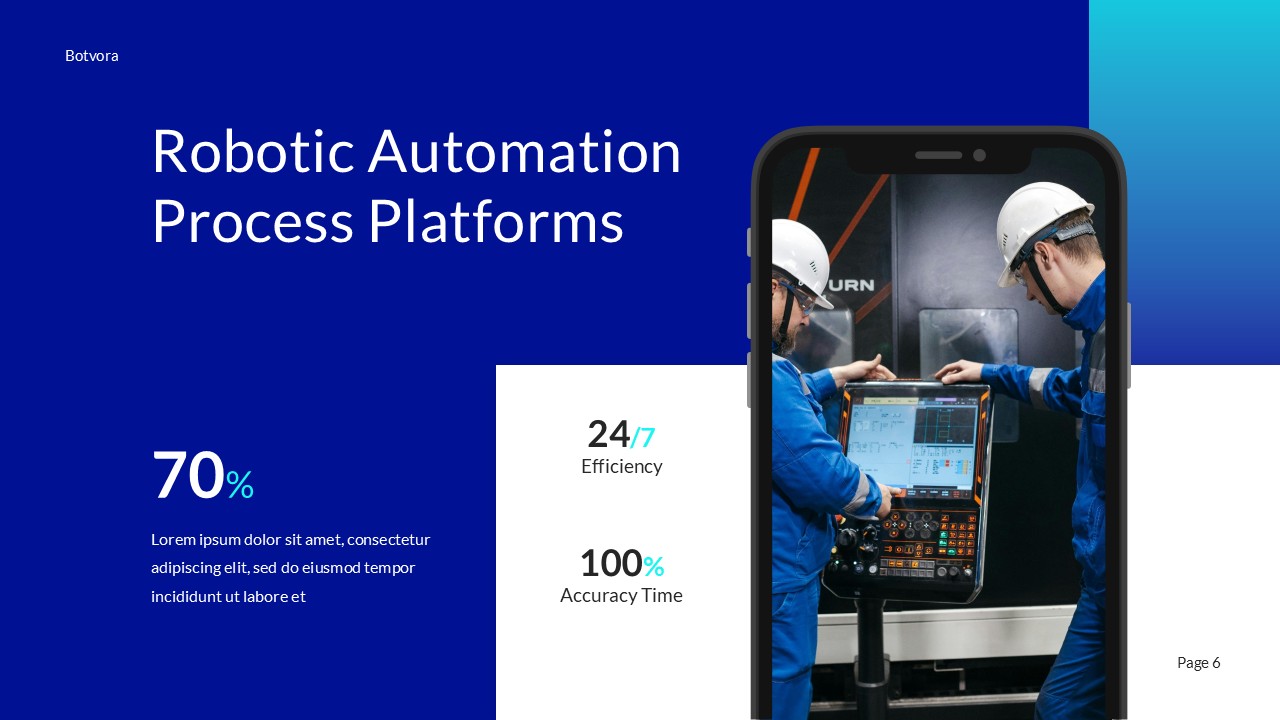 Robotic Process Automation PowerPoint Template, Presentation Templates