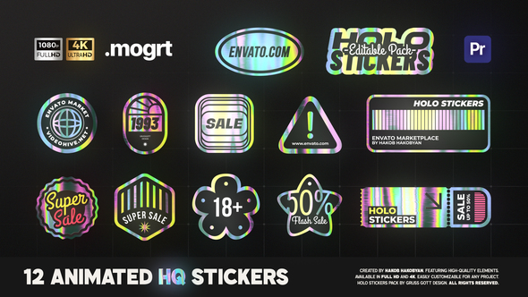 Stickers & Labels, Premiere Pro Templates | VideoHive