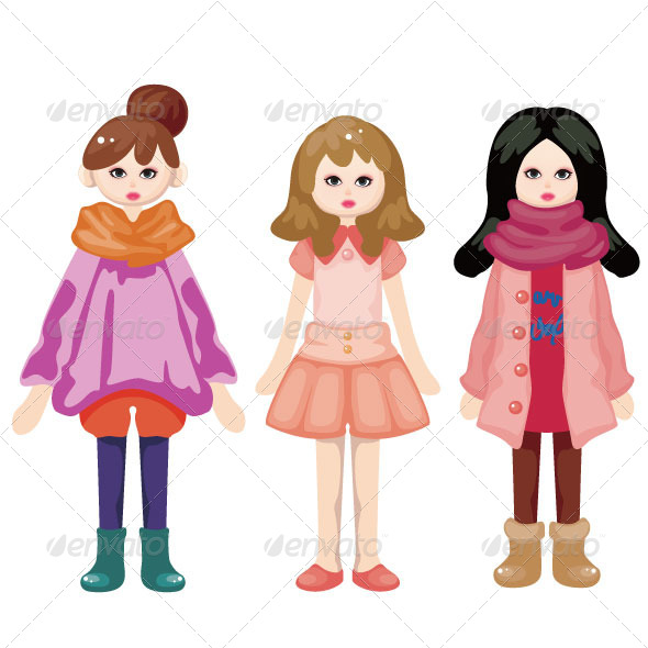 Girl Set, Vectors | GraphicRiver