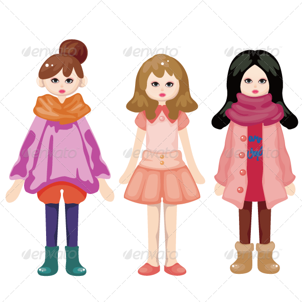 Girl Set, Vectors | GraphicRiver