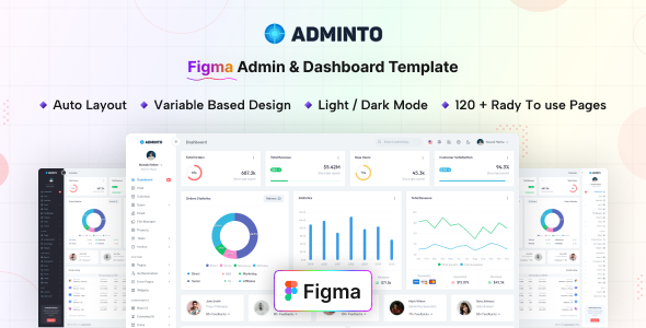 Adminto - Figma Admin & Dashboard Template by coderthemes | ThemeForest